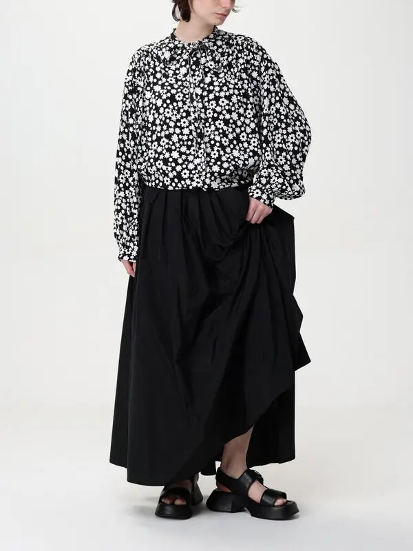 Marni Floral Print Shirt With Tie Detail