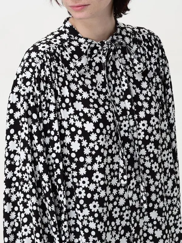 Marni Floral Print Shirt With Tie Detail