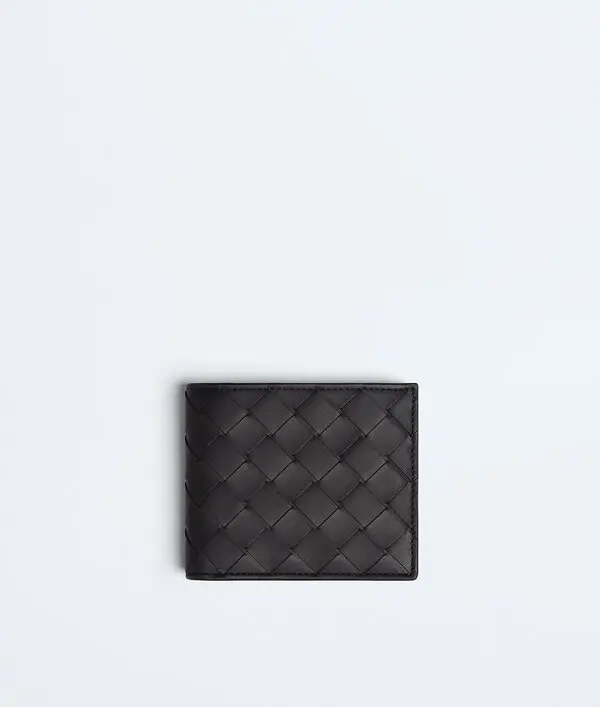 Bottega Veneta Intrecciato Bi-fold Wallet - Black/grass