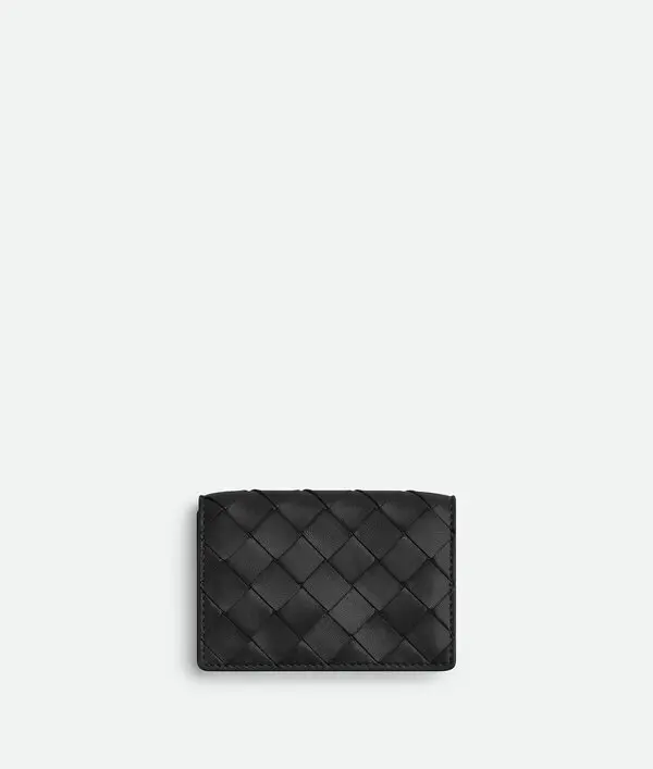 BOTTEGA  VENETA Intrecciato Business Card Case - Black