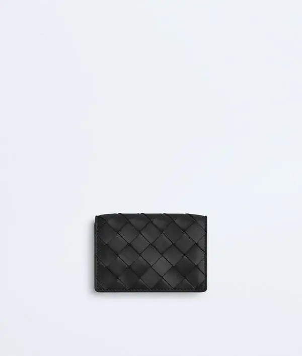 Bottega Veneta Intrecciato Business Card Case - Black