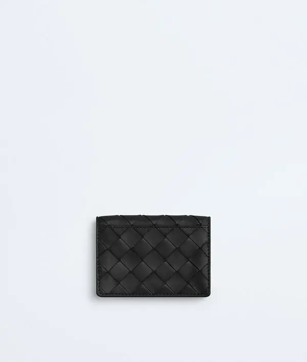 Bottega Veneta Intrecciato Business Card Case - Black