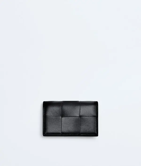 Bottega Veneta Cassette Business Card Case - Black