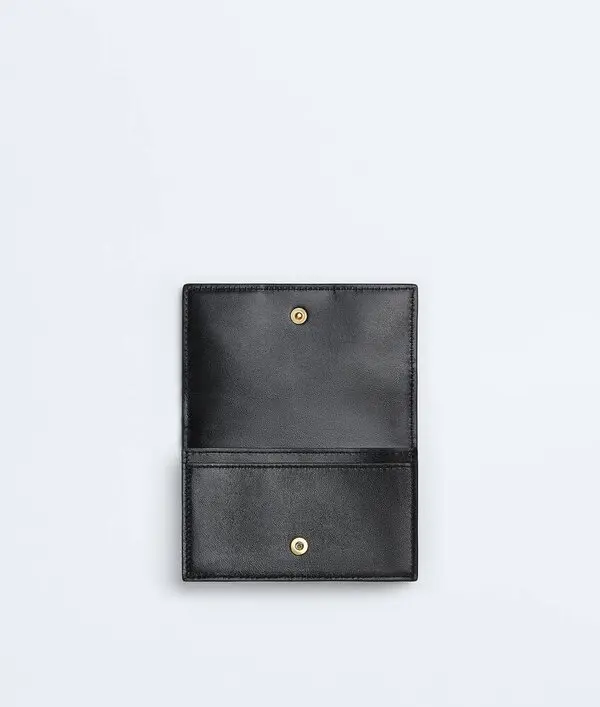 Bottega Veneta Cassette Business Card Case - Black