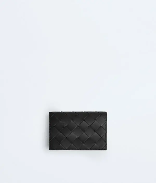 Bottega Veneta Intrecciato Business Card Case - Black