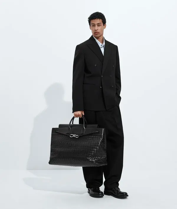 Bottega Veneta Large Andiamo Voyager - Black