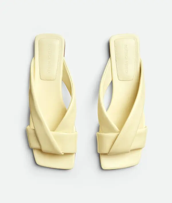 Bottega Veneta Riva Flat Mule - Camomile
