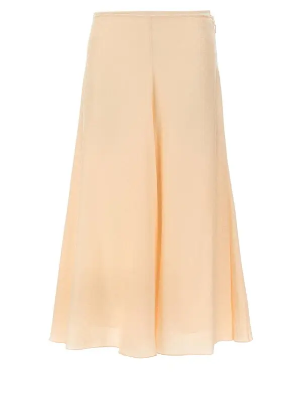 Fendi Ff Silk Midi Skirt