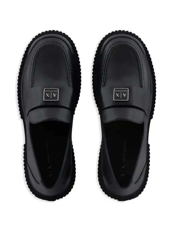 Armani Exchange Leather Loafers