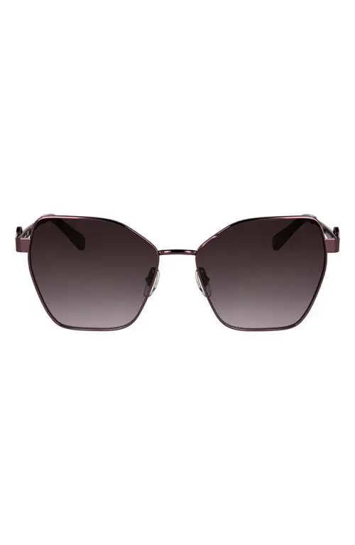 Longchamp 58mm Square Sunglasses - Burgundy