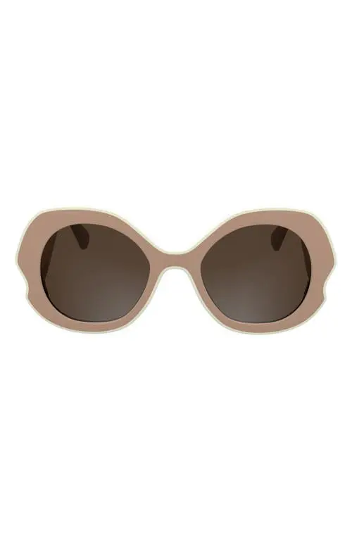 Longchamp 52mm Oval Sunglasses - Nude