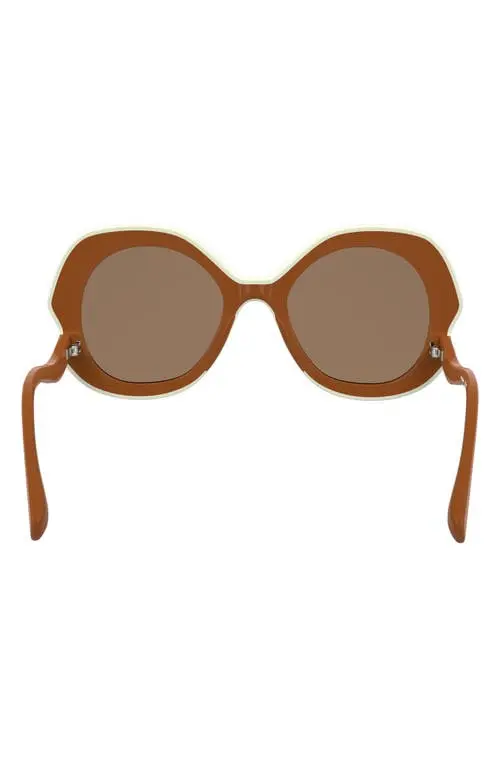 Longchamp 52mm Oval Sunglasses - Orange