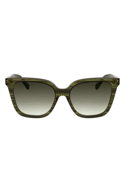 Longchamp Le Pliage 55mm Gradient Butterfly Sunglasses - Striped Green