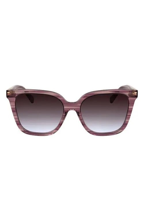 Longchamp Le Pliage 55mm Gradient Butterfly Sunglasses - Striped Purple