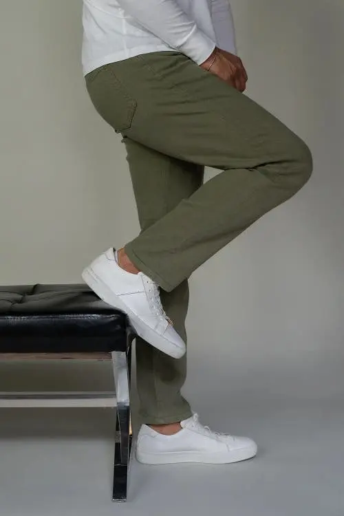 PETER MANNING NYC Travel Jeans Standard Fit - Olive