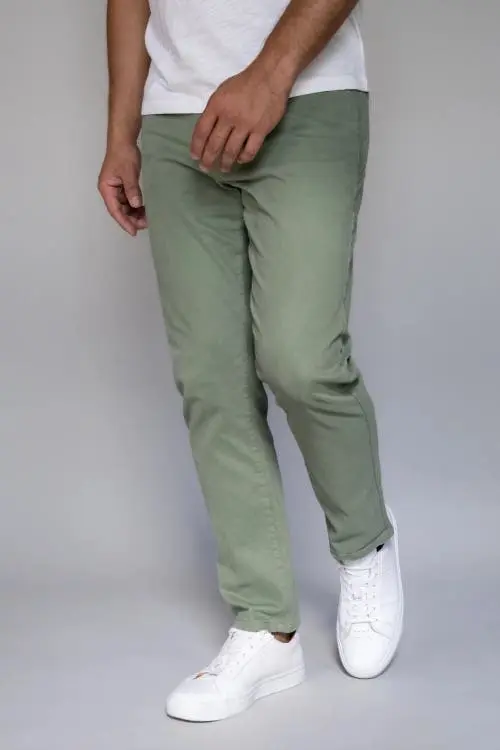 PETER MANNING NYC Italian 5-pocket Stretch Cotton Pants - Sage
