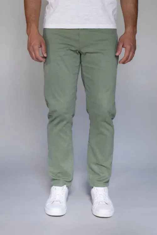 PETER MANNING NYC Italian 5-pocket Stretch Cotton Pants - Sage