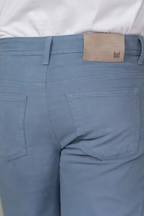 PETER MANNING NYC Italian 5-pocket Stretch Cotton Pants - Slate