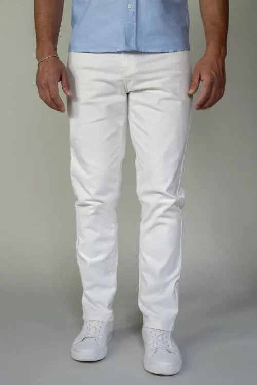 PETER MANNING NYC Italian 5-pocket Stretch Cotton Pants - Stone