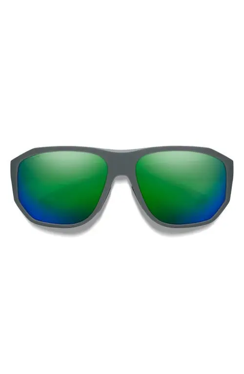SMITH Outrigger 61mm Chromapop™ Polarized Sunglasses - Matte Slate / Green Mirror
