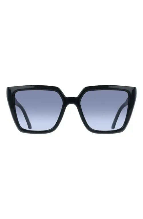 FERRAGAMO 54mm Modified Rectangular Sunglasses - Black