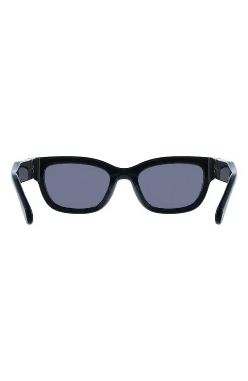 FERRAGAMO 52mm Modified Rectangular Sunglasses - Black