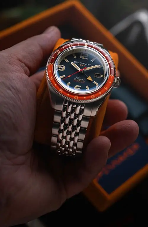 SPINNAKER Fleuss Gmt Automatic Bracelet Watch - Blue