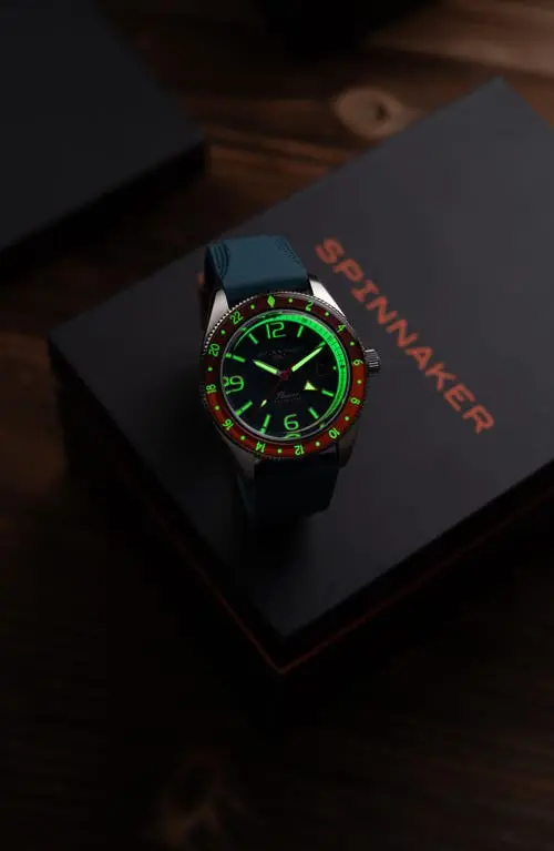 SPINNAKER Fleuss Gmt Automatic Bracelet Watch - Blue