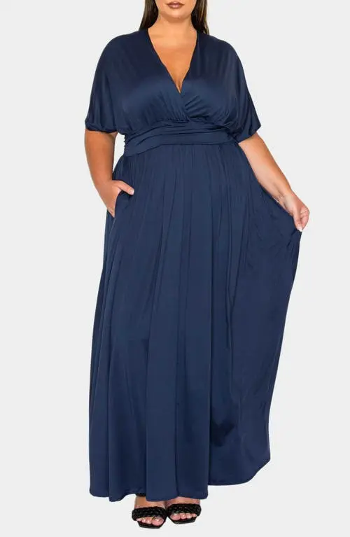 L I V D Raffi Maxi Dress - Navy