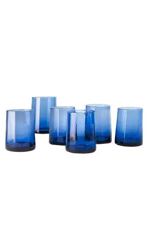 VERVE CULTURE Moroccan Cone Glass Small - Blue