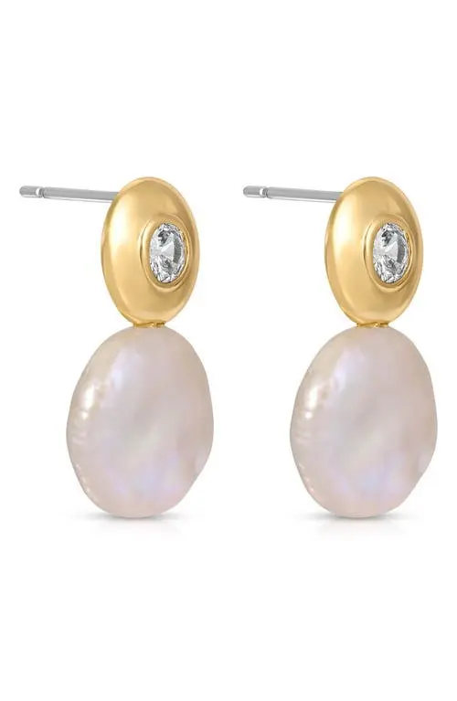 Ettika Freshwater Pearl Drop Earrings