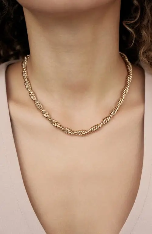 Ettika Twisted Strands Necklace - Gold