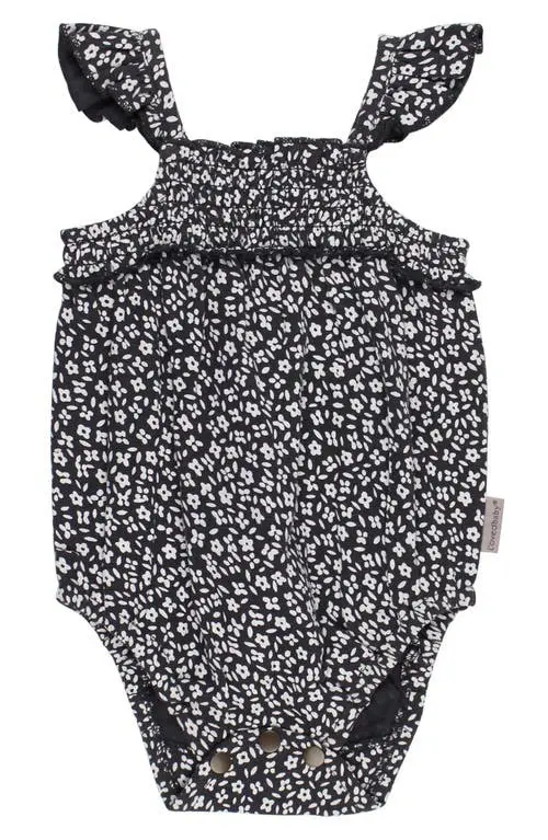 L'OVEDBABY Floral Organic Cotton Gauze Bubble Romper - Chia Floral