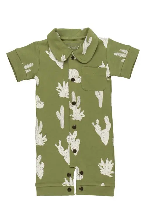 L'OVEDBABY Print Organic Cotton Romper - Sage Cactus