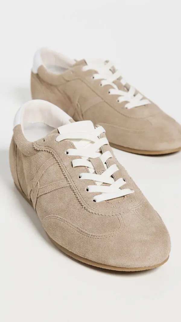 Veronica Beard Riviera Lace-up Sneakers - Sand/lily