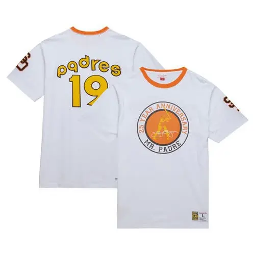 Mitchell & Ness San Diego Padres Cooperstown Collection Player Legends Ringer T-shirt - White