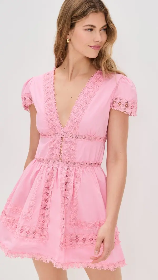 open lace back dress MinkPink Cove Denim Mini Dress  MAC Collection