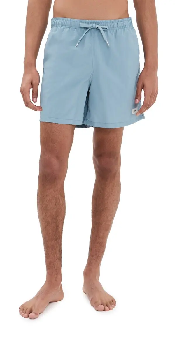 BATHER Solid Swim Trunks - Stone