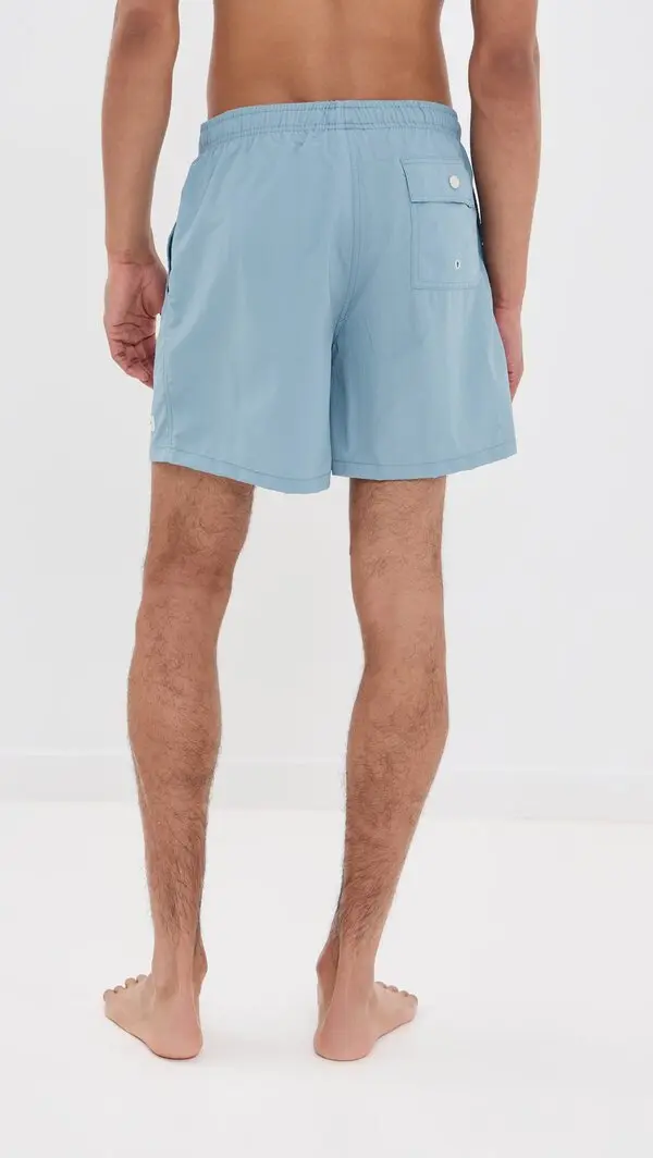 BATHER Solid Swim Trunks - Stone