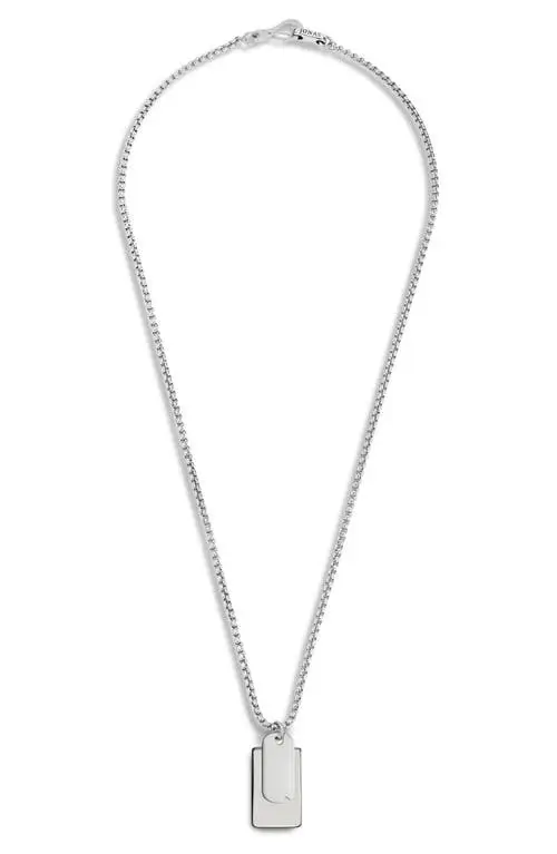 JONAS STUDIO Double Dog Tag Pendant Necklace - Silver