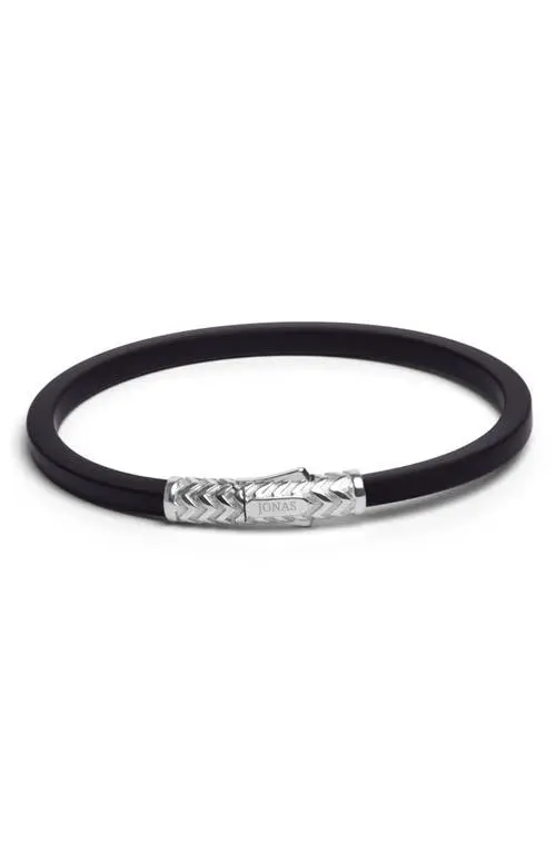 JONAS STUDIO Rubber And Sterling Silver Bracelet - Jet