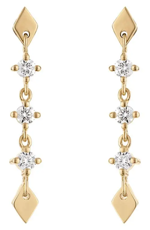 EDEN PRESLEY Long Shine Linear Drop Earrings - Diamond