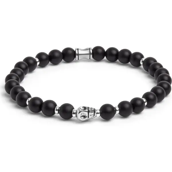 JONAS STUDIO Skull Semiprecious Bead Bracelet - Jet