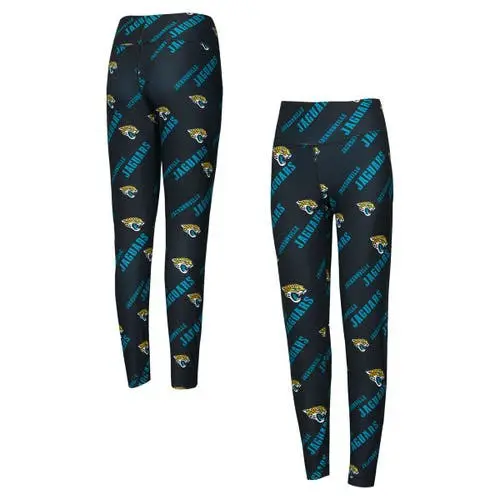 CONCEPTS SPORT Jacksonville Jaguars Breakthrough Allover Print Knit Leggings - Black