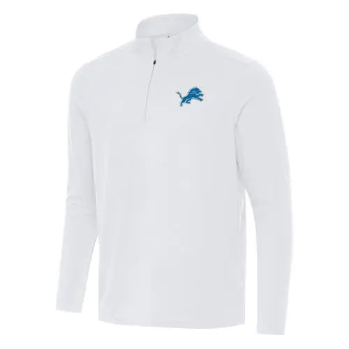 ANTIGUA Detroit Lions Intent Quarter-zip Pullover Top