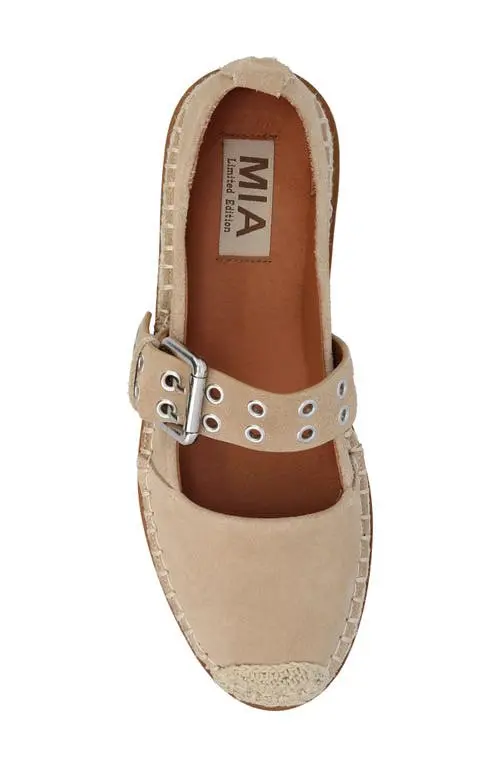 Mia Valri Espadrille Mary Jane Flat - Natural