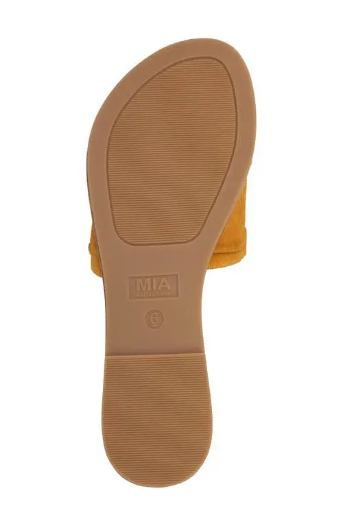 Mia Tiffani Slide Sandal - Mustard