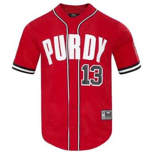 PRO STANDARD Brock Purdy San Francisco 49ers Mesh Button-up Baseball Jersey