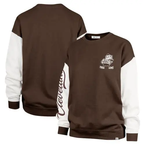 '47 Cleveland S Double Header Rise Andie Pullover Sweatshirt - Brown