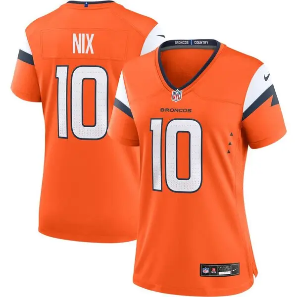 Nike Bo Nix Denver Broncos Game Jersey - Orange